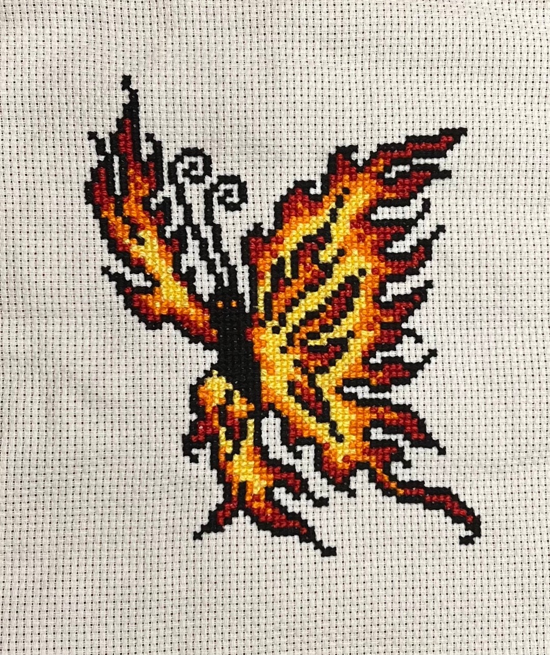 Flame Butterfly - Cross Stitch Pattern - Etsy
