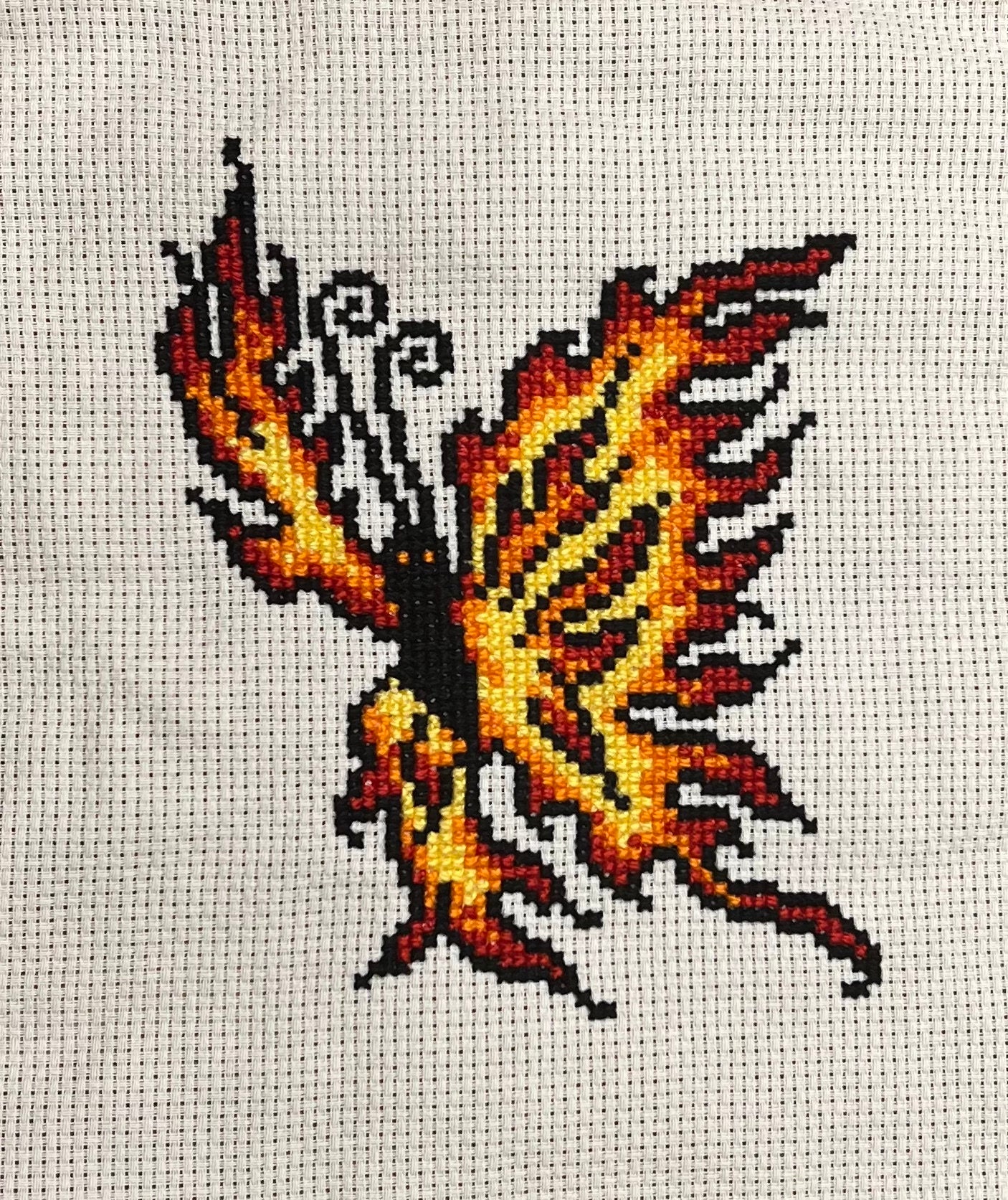 Flame Butterfly Cross Stitch Pattern - Etsy