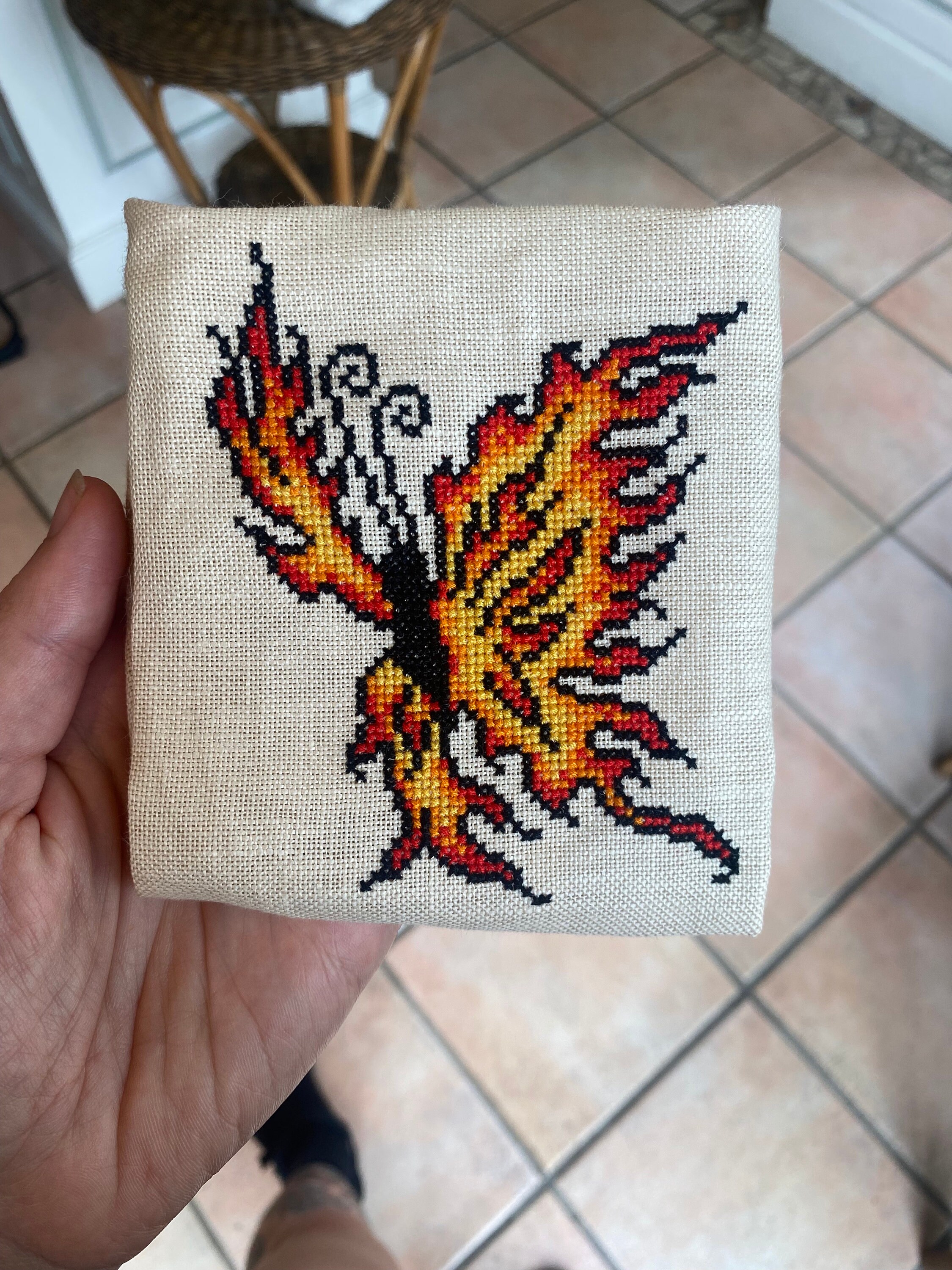 Flame Butterfly Cross Stitch Pattern - Etsy