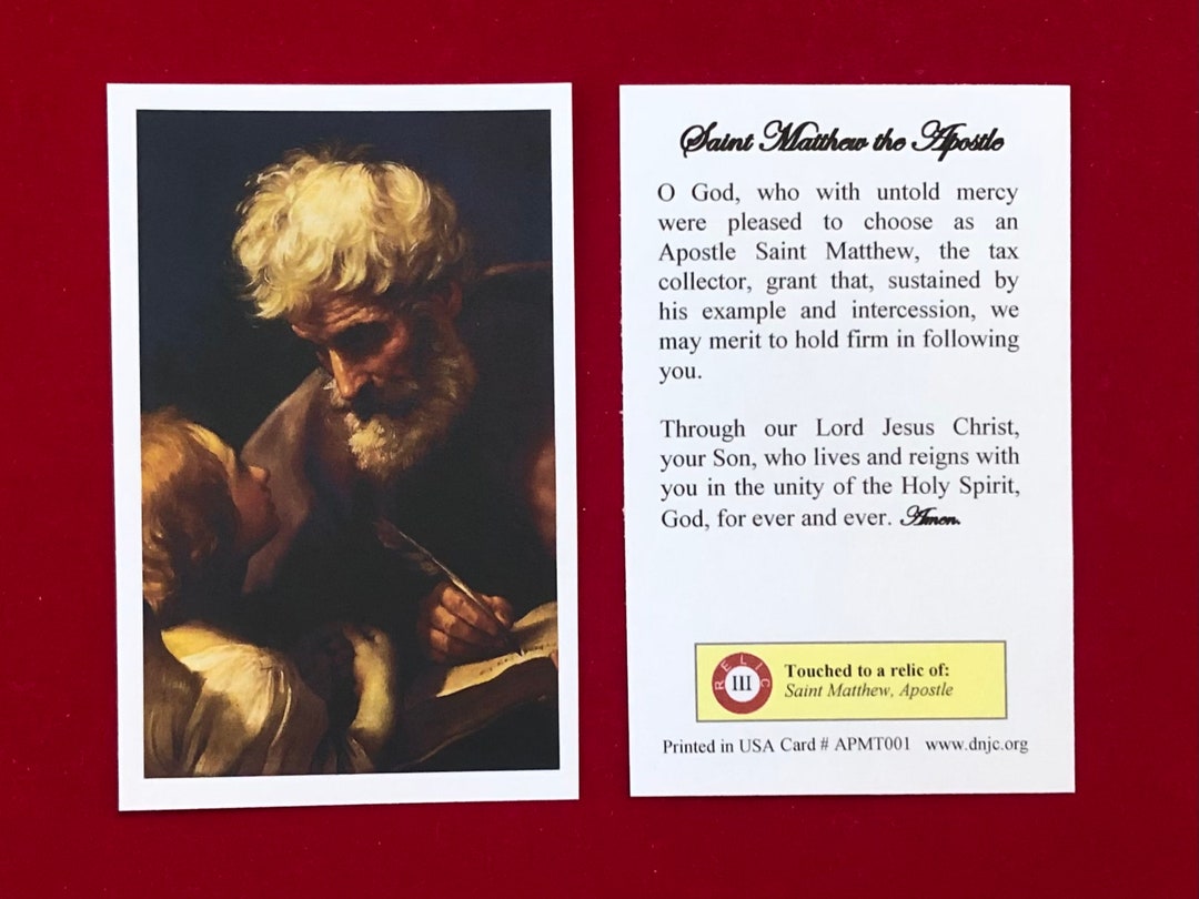 BULK PACK 50 CARDS - Saint Matthew the Apostle and Evangelist Third ...