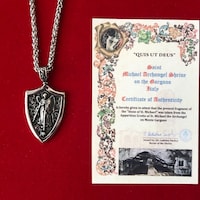 Personalized Archangel Saint Michael Necklace, Solid Silver Archangel ...