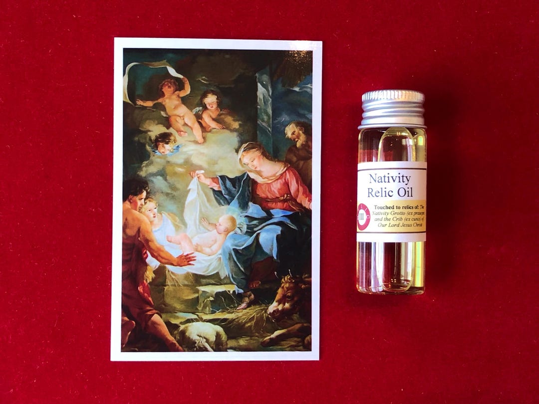 Nativity Devotional Relic Holy Oil Set (touched to a Relics of the ...