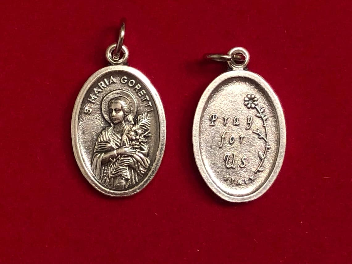 Saint Maria Goretti Relic Medal Pack - Third Class Relic Holy Card ...