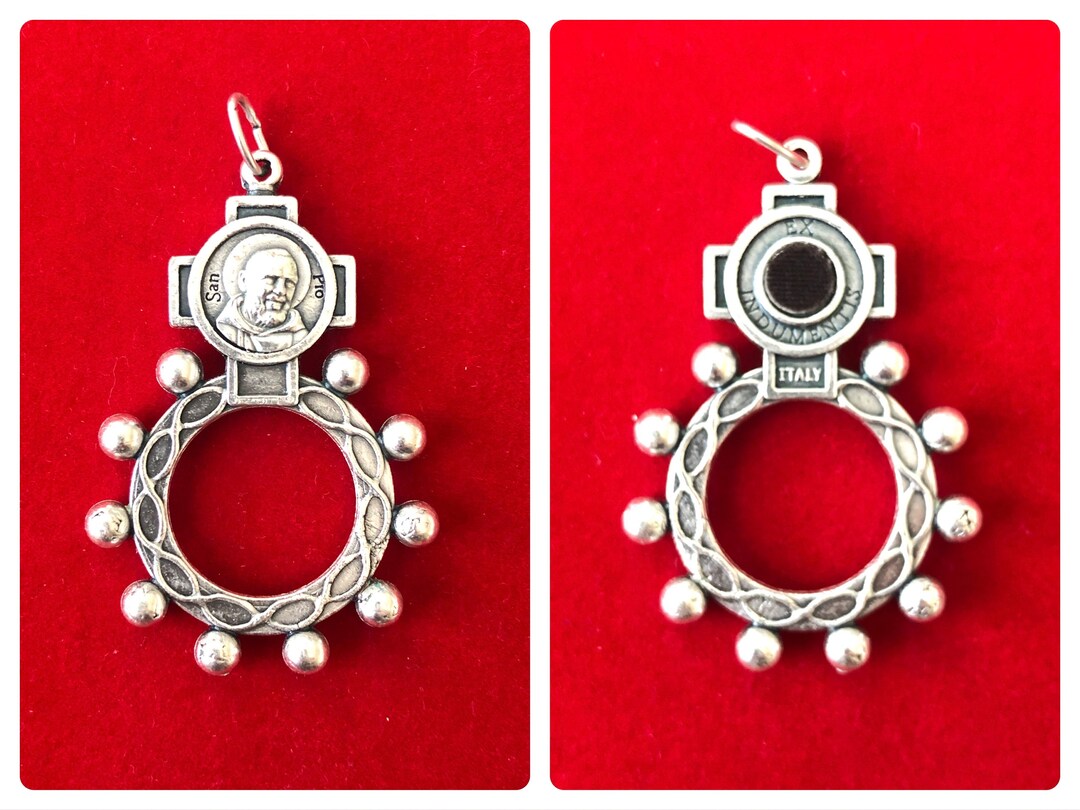 Rare Padre Pio Relic Finger Rosary St Pio of Pietrelcina Ex Indumentis ...