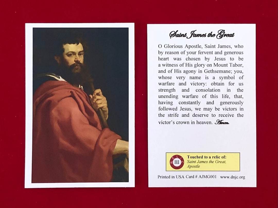 BULK PACK 50 CARDS - Saint James the Great Apostle Third Class Relic ...