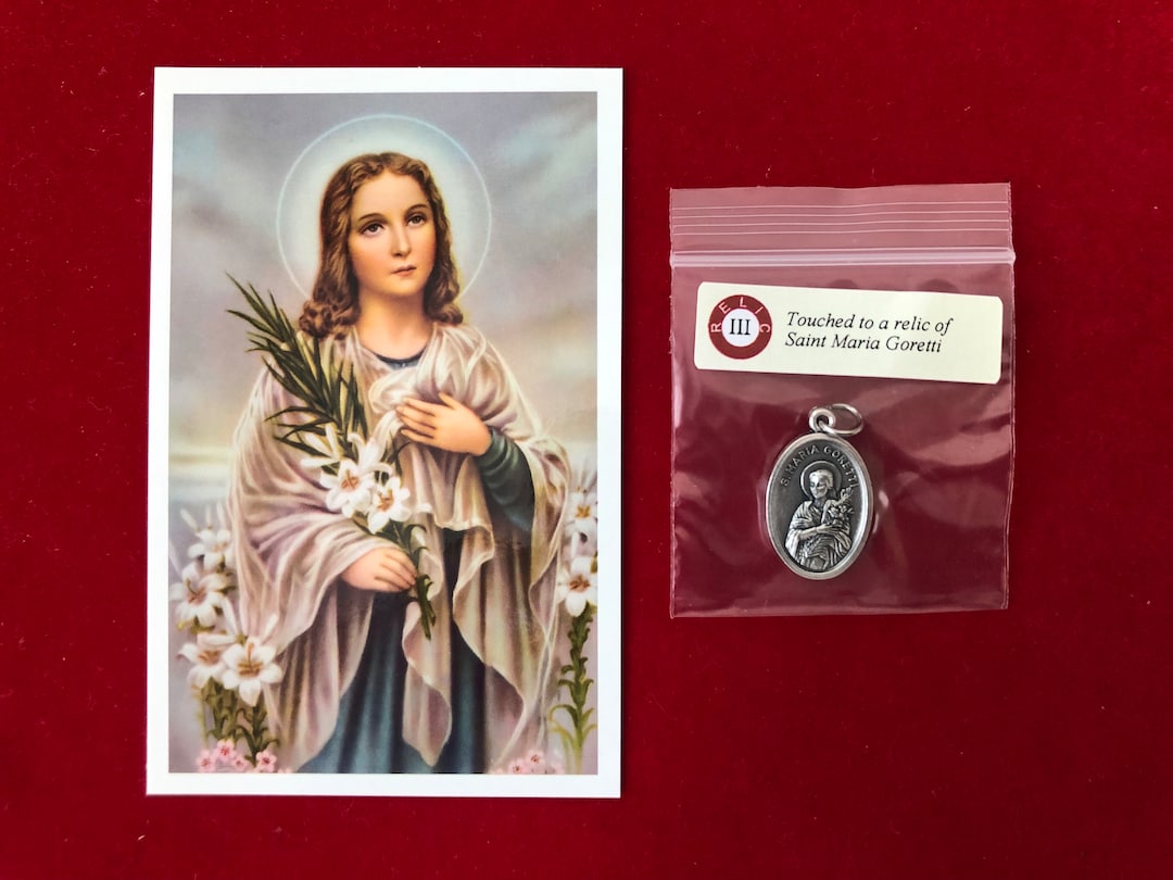Saint Maria Goretti Relic Medal Pack Third Class Relic Holy - Etsy
