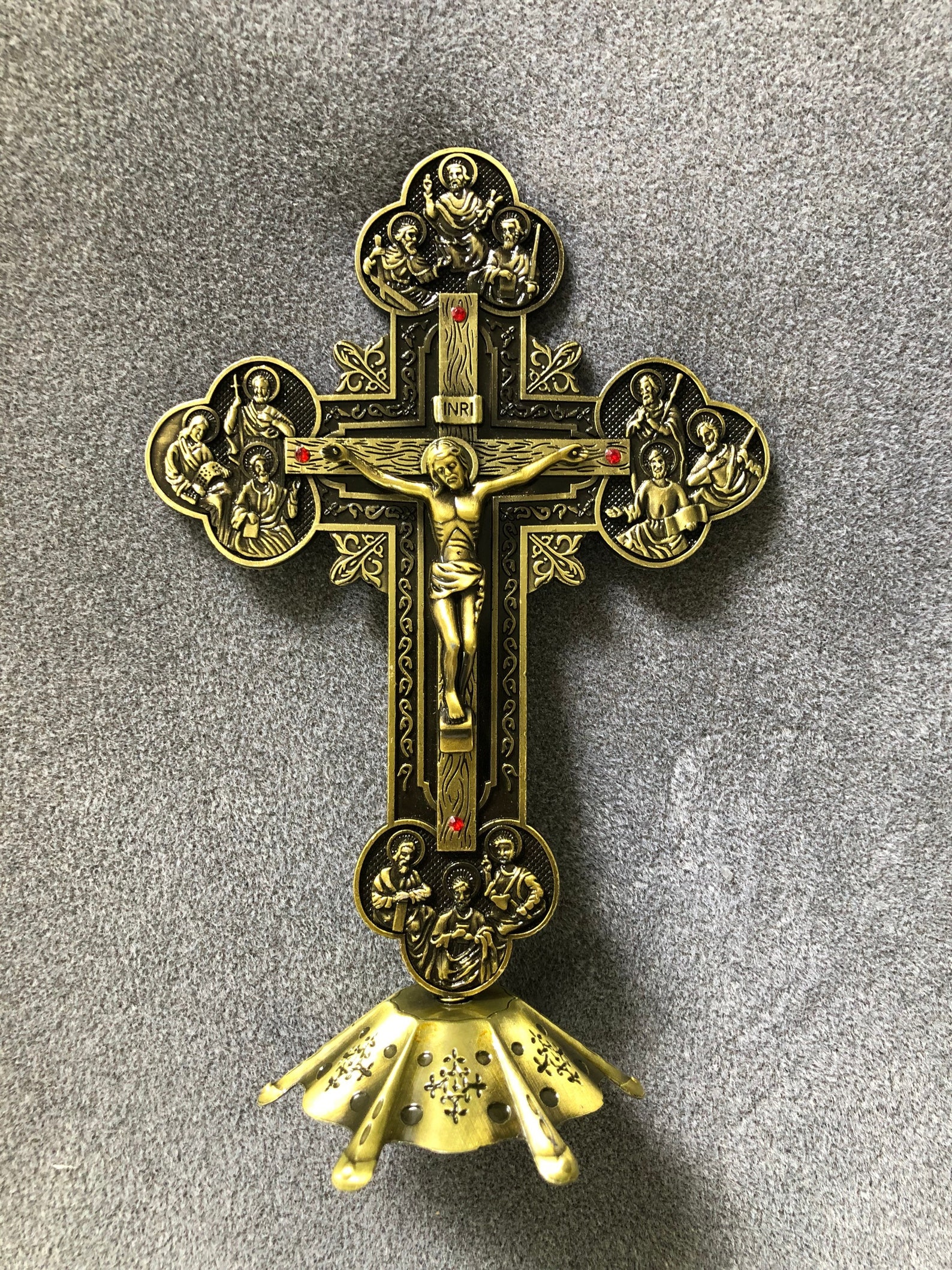 Relic Crucifix With Our Lord and the Apostles Touched to - Etsy