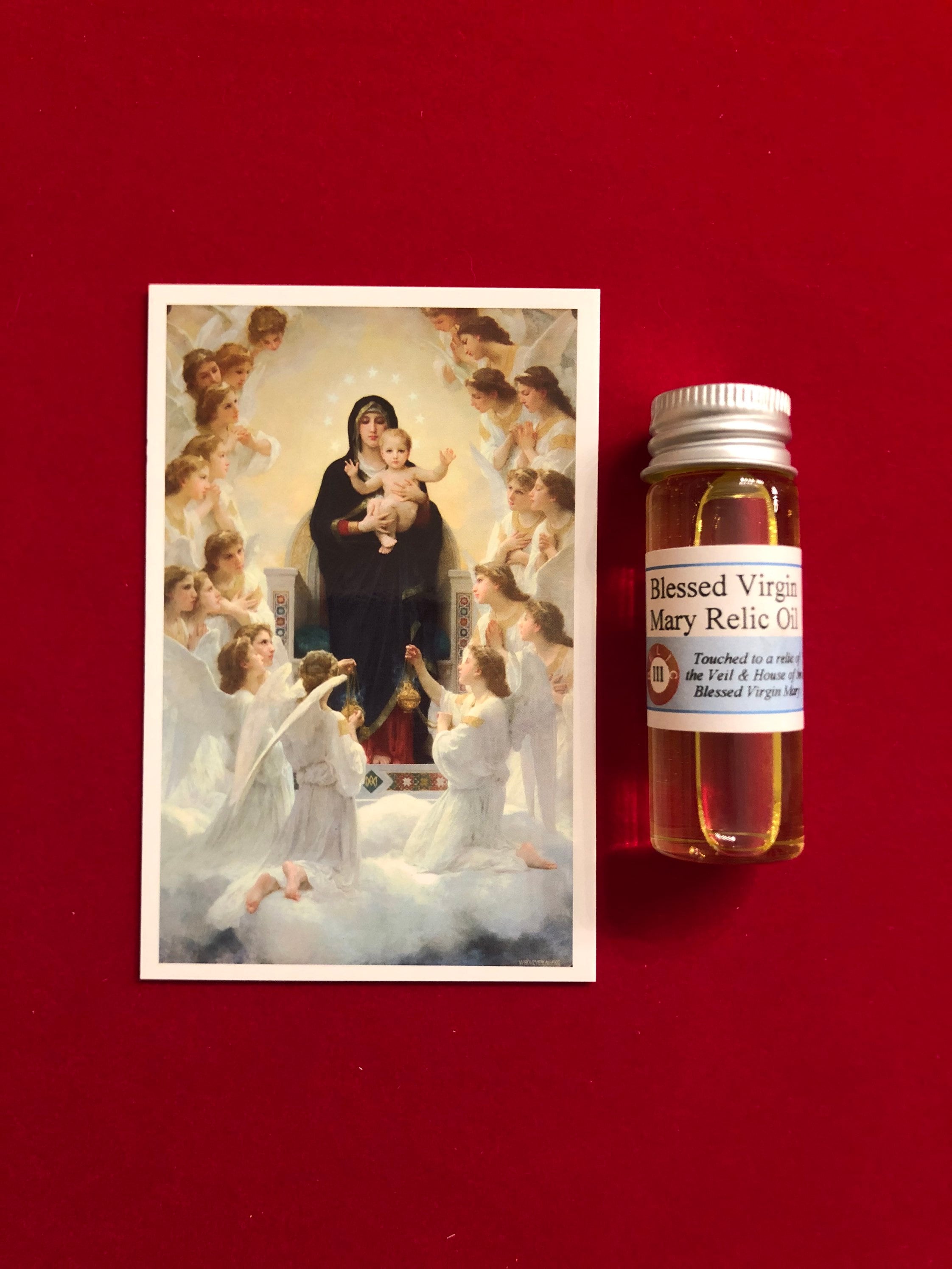 Blessed Virgin Mary Devotional Relic Holy Oil Pack (touched to a Relic ...