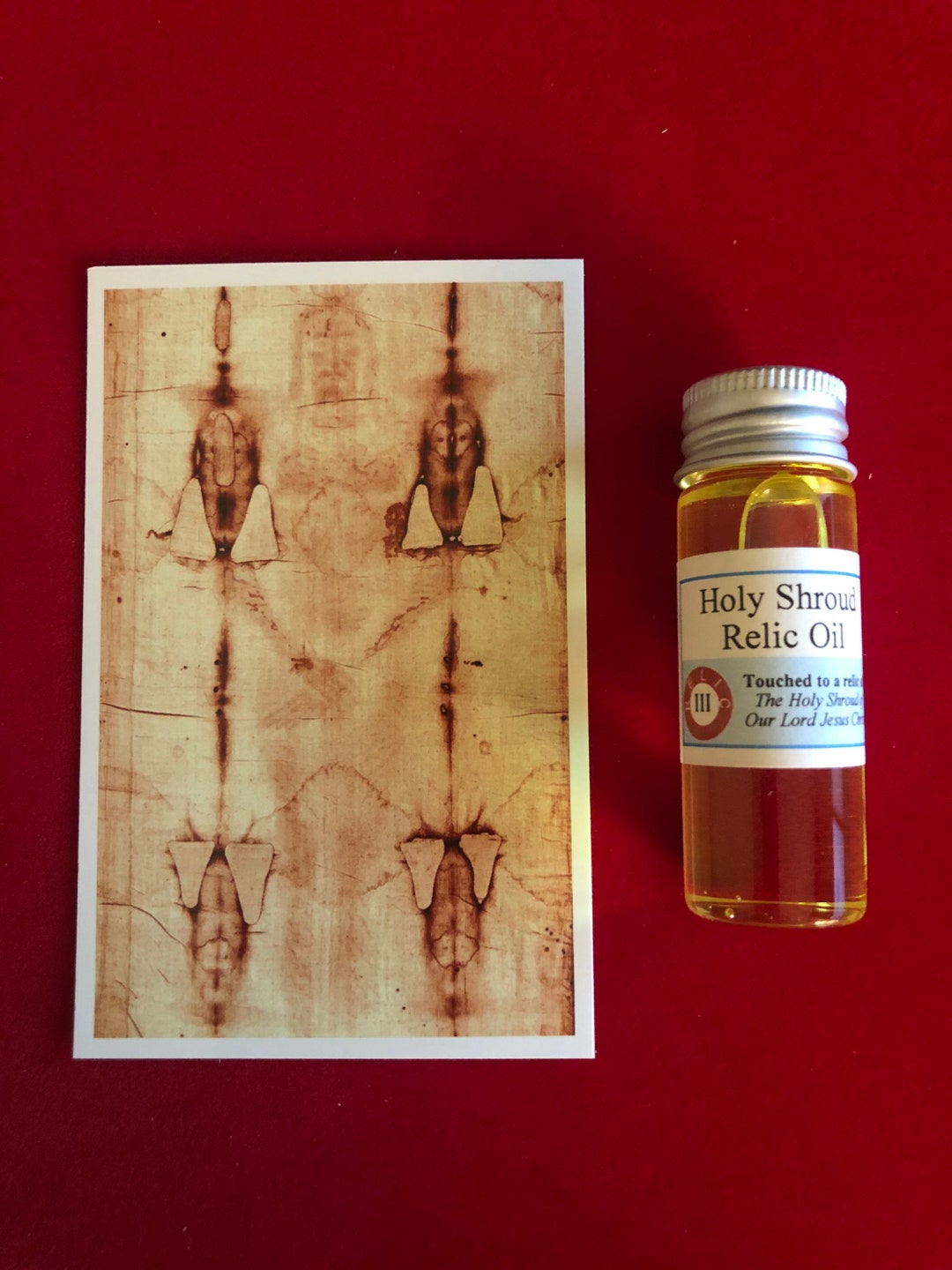 Holy Shroud Relic Holy Oil Pack (touched to a Relic of the Shroud of ...