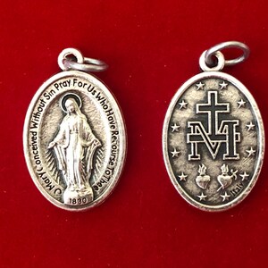 Miraculous Medal Relic Medal Pack - Third Class Relic Holy Card & Medal ...