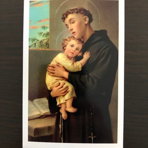 Saint Anthony of Padua Third Class Relic Holy Card touched to a Relic ...