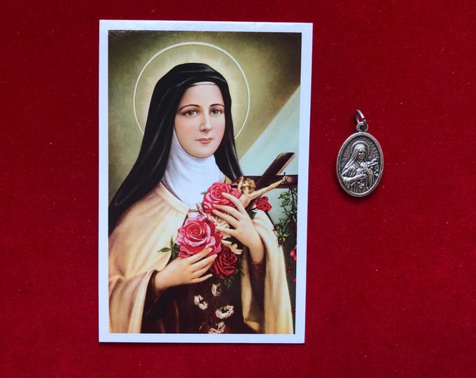 St Therese of Lisieux | Catholic Prayer Card | Catholic Saints - Etsy