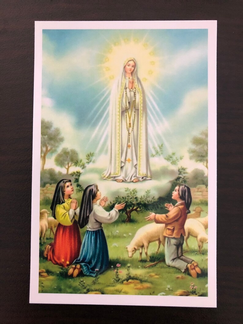 BULK PACK 50 CARDS Our Lady of Fatima Third Class Relic Holy | Etsy