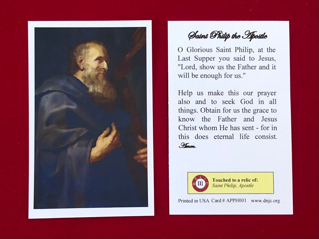 BULK PACK 50 CARDS - Saint Philip the Apostle Third Class Relic Holy ...