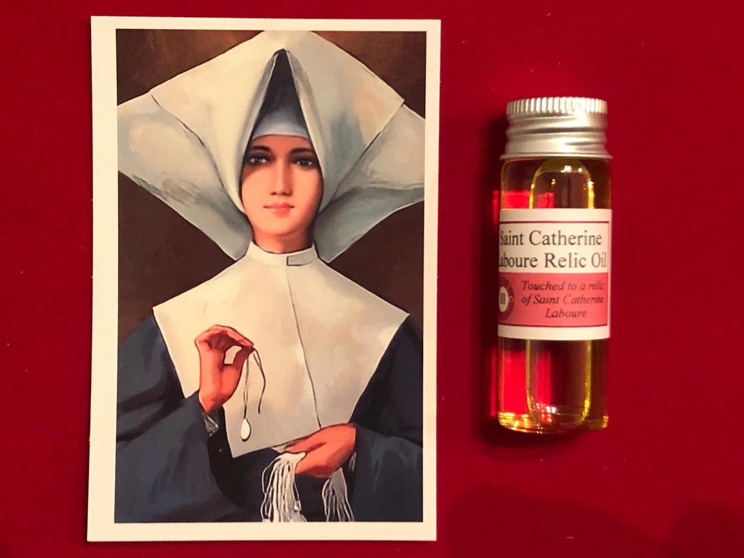Saint Catherine Laboure Devotional Relic Holy Oil Pack (touched to a ...