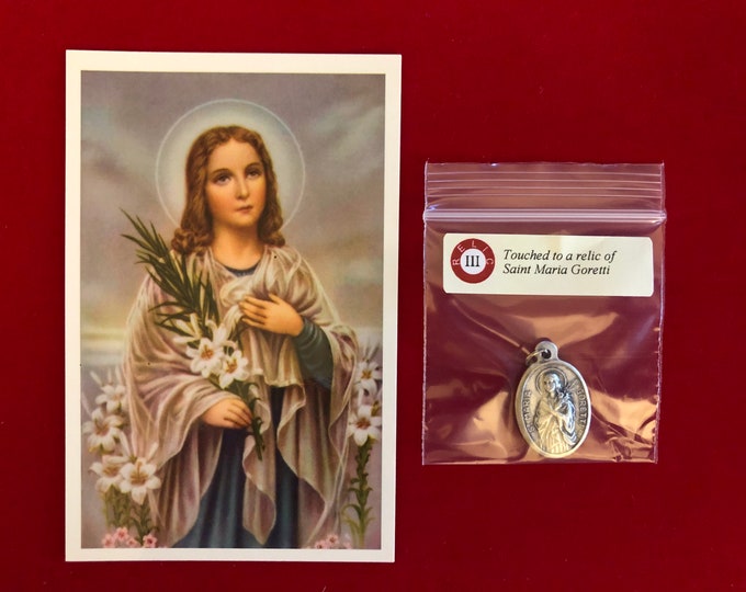 Saint Maria Goretti Relic Medal Pack Third Class Relic Holy - Etsy