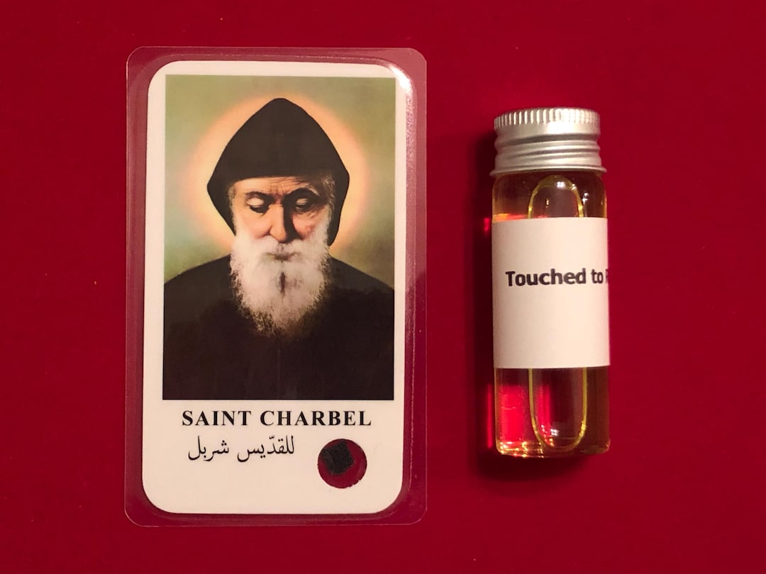 Saint Charbel Makhlouf Devotional Relic Holy Oil Pack (touched to Bones ...