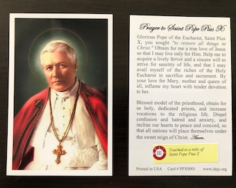 St. Pope Pius X Holy Card Saint for First Holy Communion - Etsy