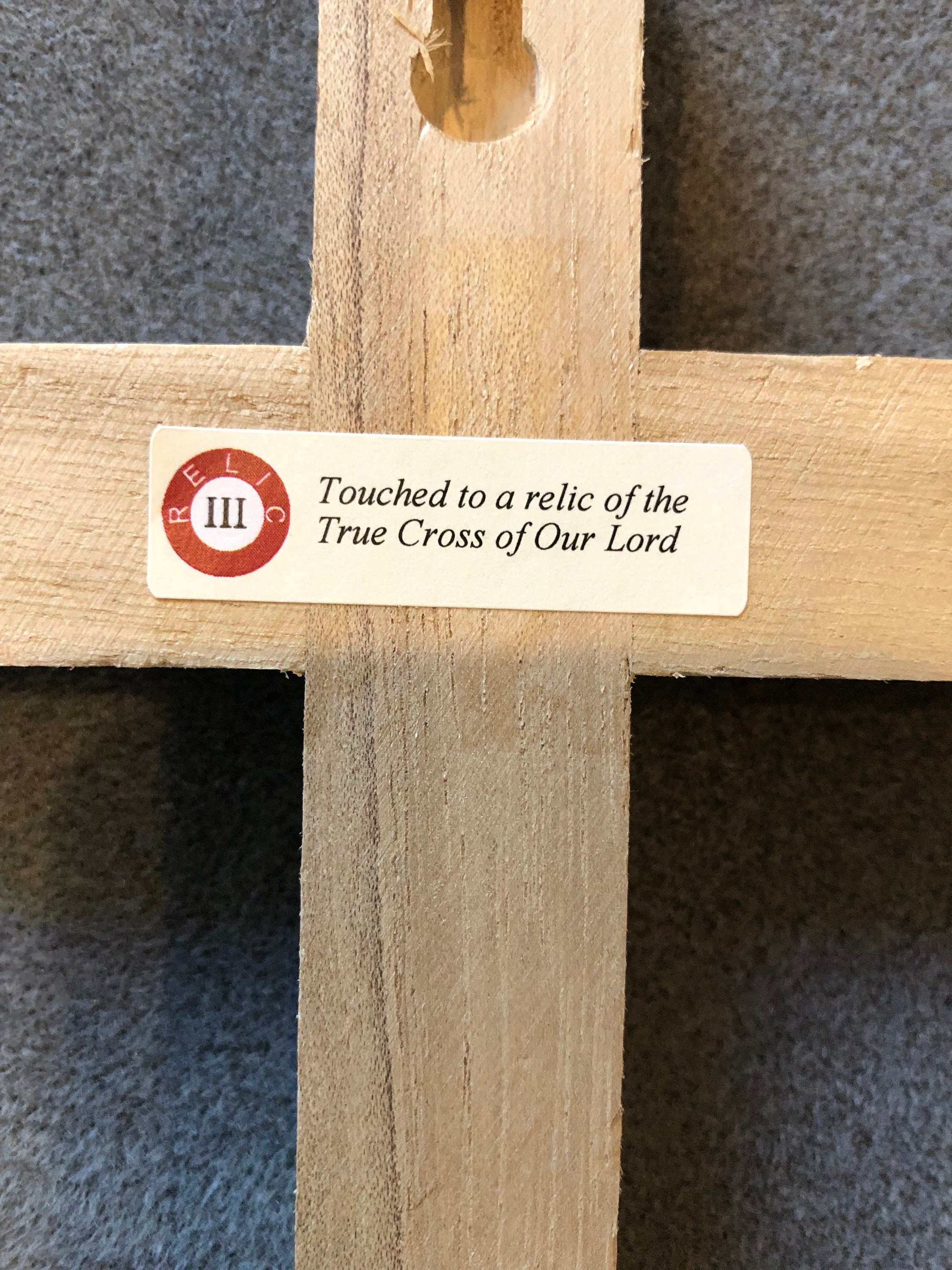 Relic 8” Wood Cross - Touched to Relic of the True Cross of Our Lord - Etsy