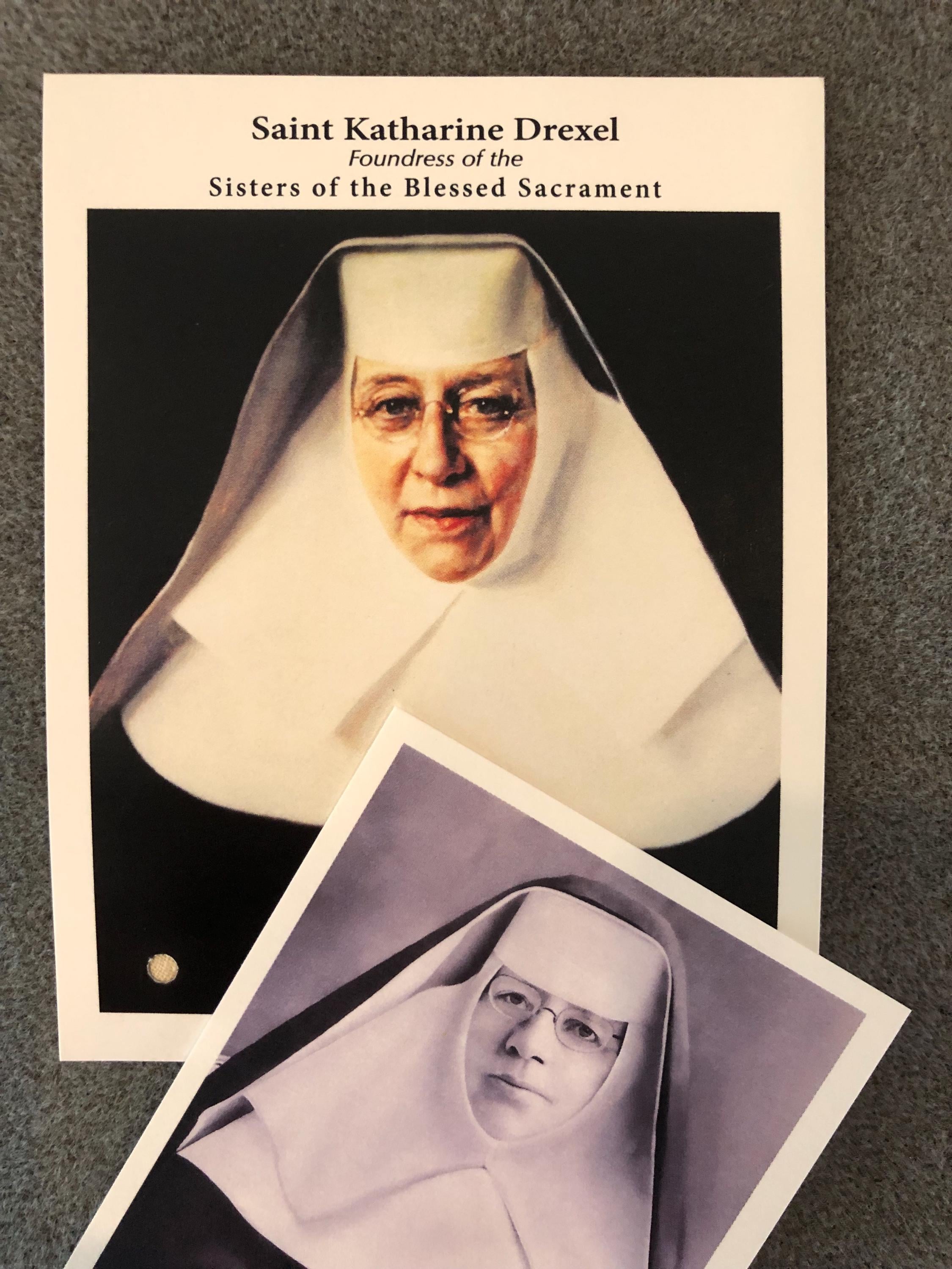 Saint Katharine Drexel Third Class Relic Holy Cards (touched to a Relic ...