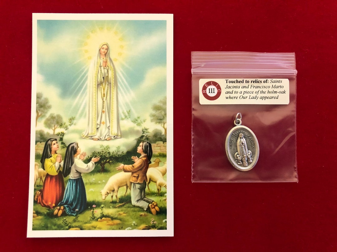 Our Lady of Fatima Relic Medal Pack Third Class Relic Holy - Etsy