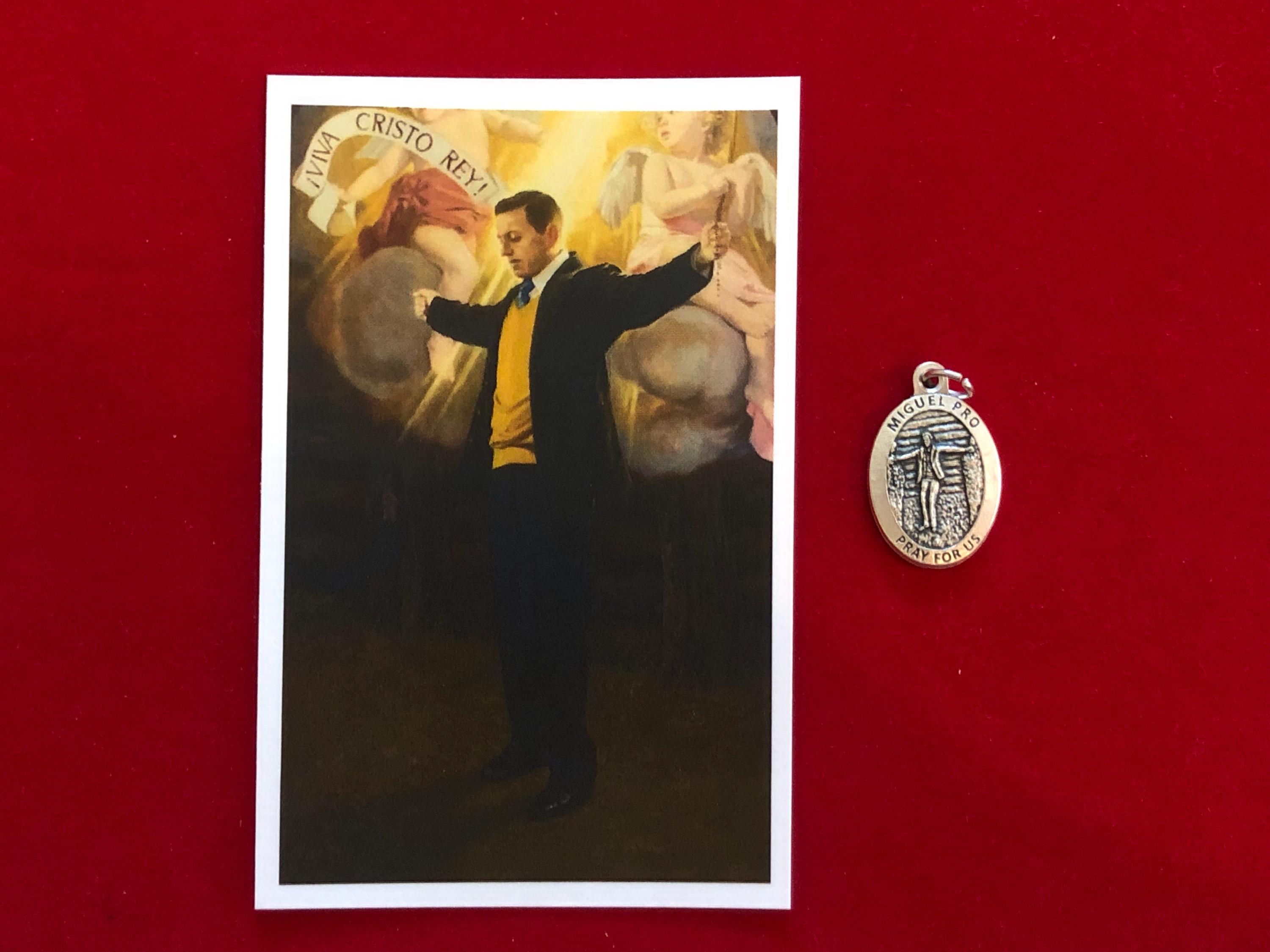 Blessed Miguel Pro Relic Medal Pack - Third Class Relic Holy Card ...