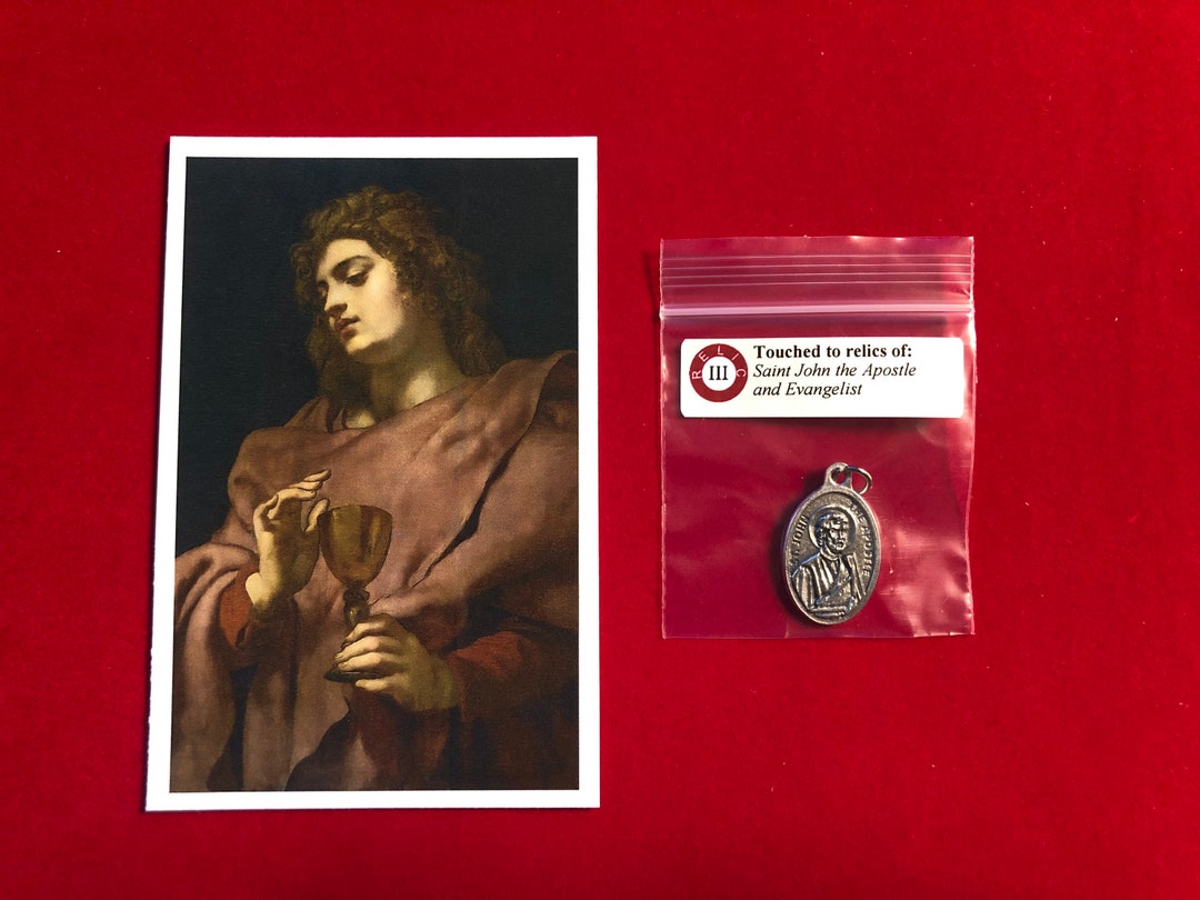 Saint John the Apostle and Evangelist Relic Medal Pack Third Class ...