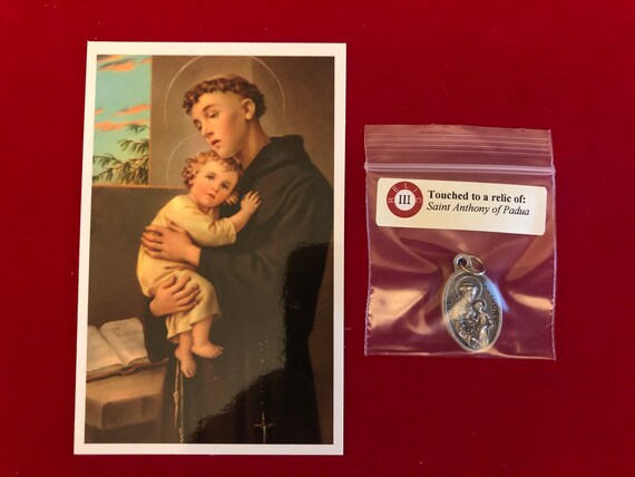 Saint Anthony of Padua Relic Medal Pack Third Class Relic - Etsy