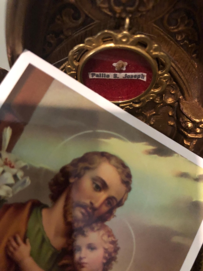 Saint Joseph Third Class Relic Holy Card (touched to a Relic of Saint ...