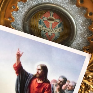 Our Father Lord’s Prayer Third Class Relic Holy Card (touched to Relics ...