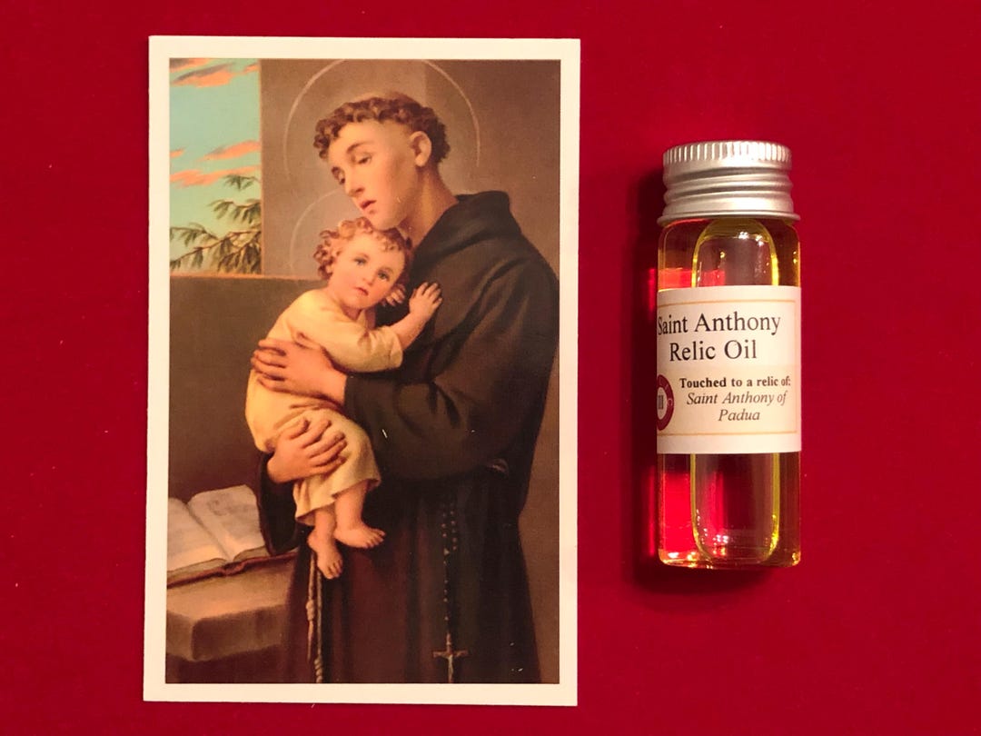 Saint Anthony of Padua Devotional Relic Holy Oil Pack (touched to a ...