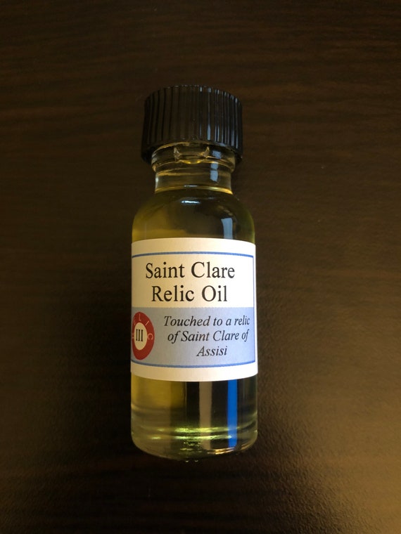 Saint Clare of Assisi Devotional Relic Holy Oil touched to a - Etsy
