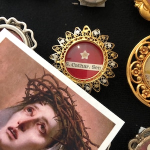 Saint Catherine of Siena Third Class Relic Holy Cards (touched to a ...