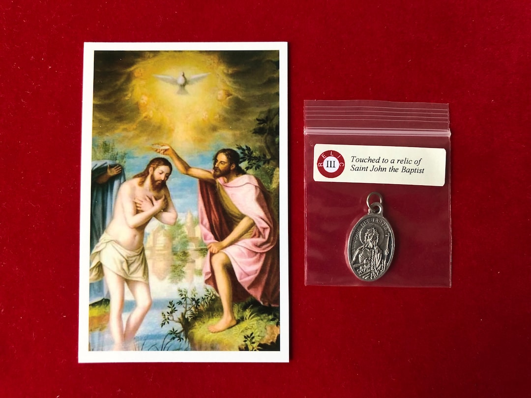 Saint John the Baptist Relic Medal Pack Third Class Relic - Etsy