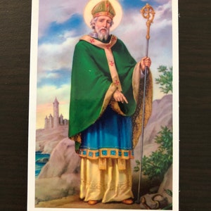 Saint Patrick Relic Holy Card touched to a First Class Relic of Saint ...