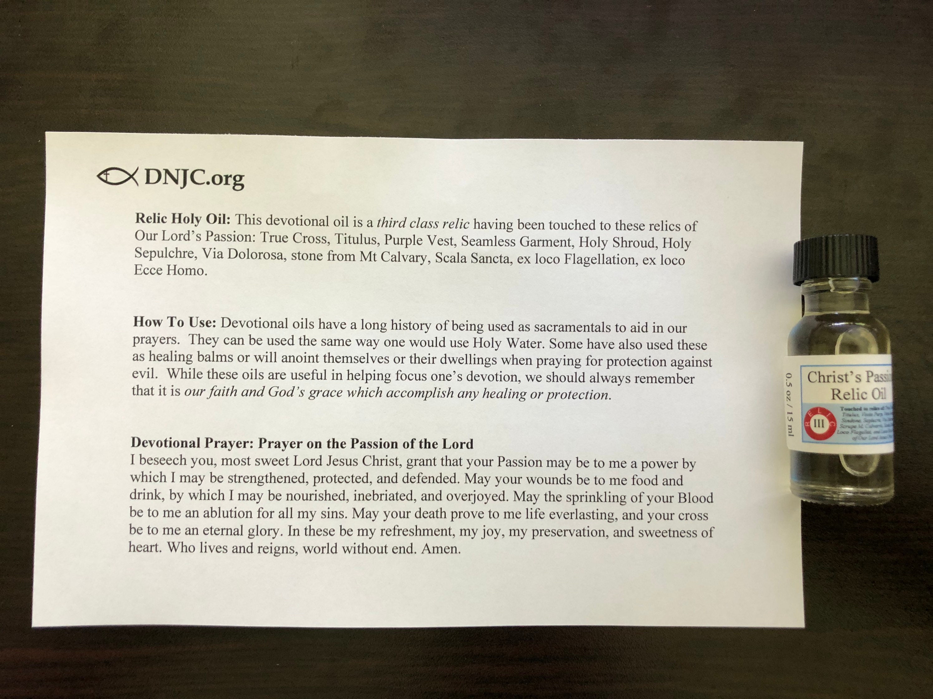 Jesus Passion Relics Relic Holy Oil Pack touched to Relics of - Etsy