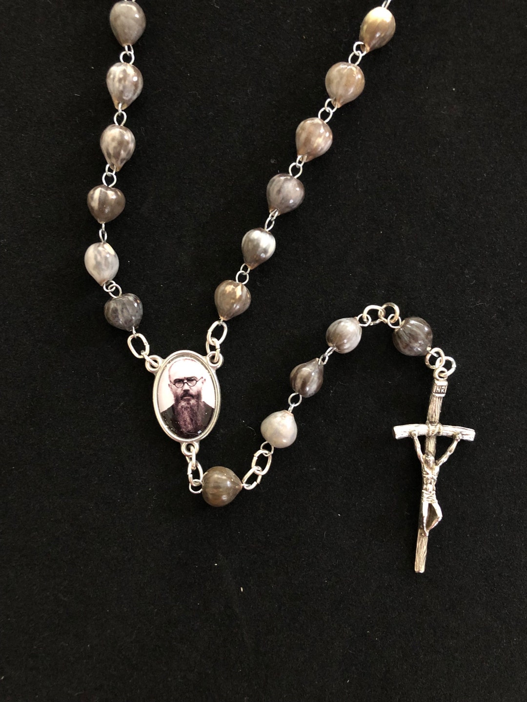 Saint Maximilian Kolbe Relic Rosary - Hand Made by Friars With Seed ...