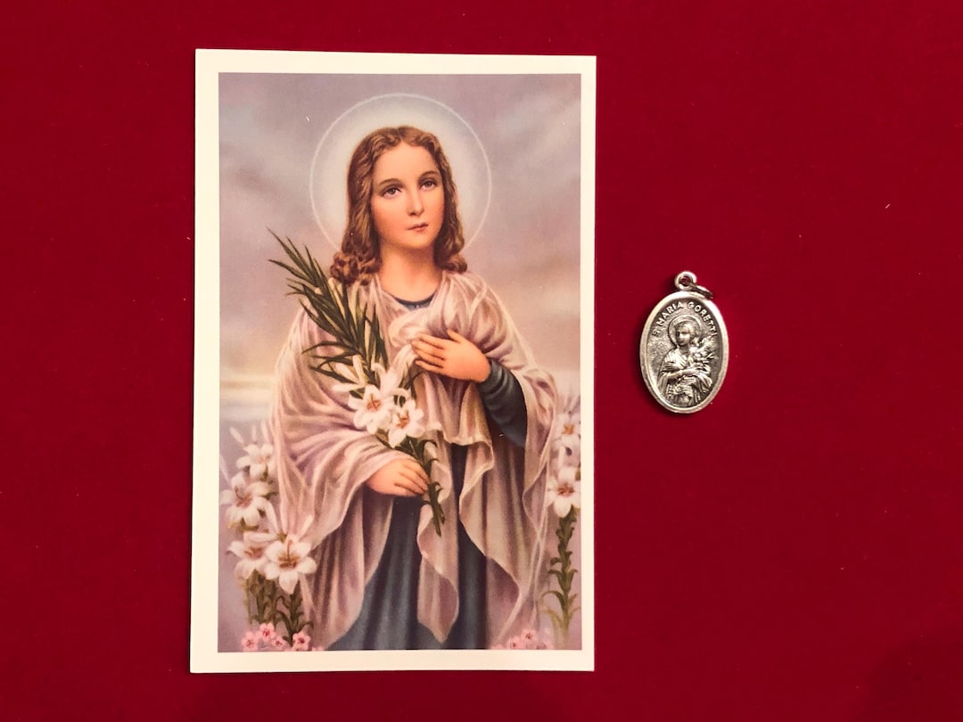 Saint Maria Goretti Relic Medal Pack - Third Class Relic Holy Card ...