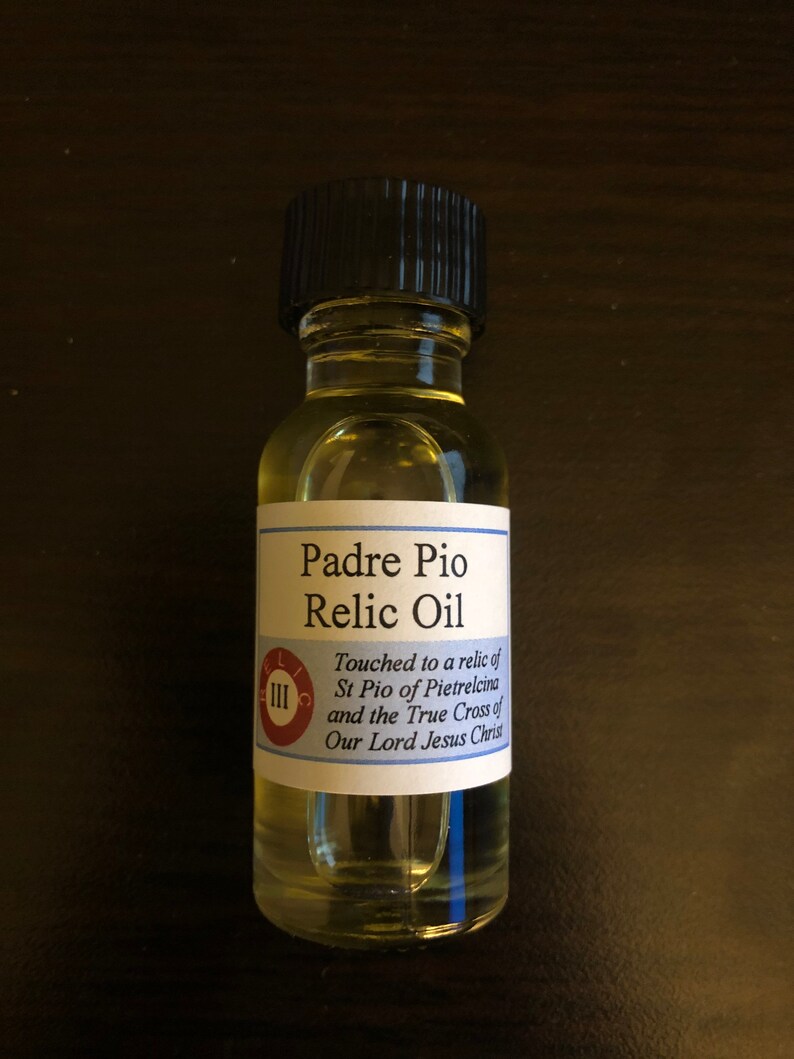 Padre Pio Relic Holy Oil Saint Pio of Pietrelcina Devotional - Etsy