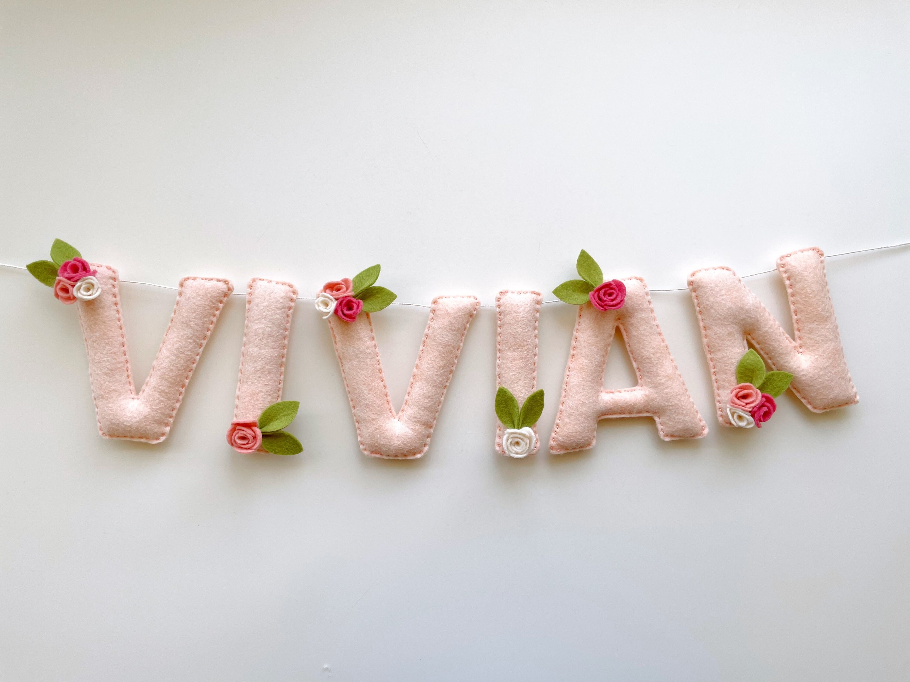 Blush Name Banner Nursery Room Banner Name Banner - Etsy