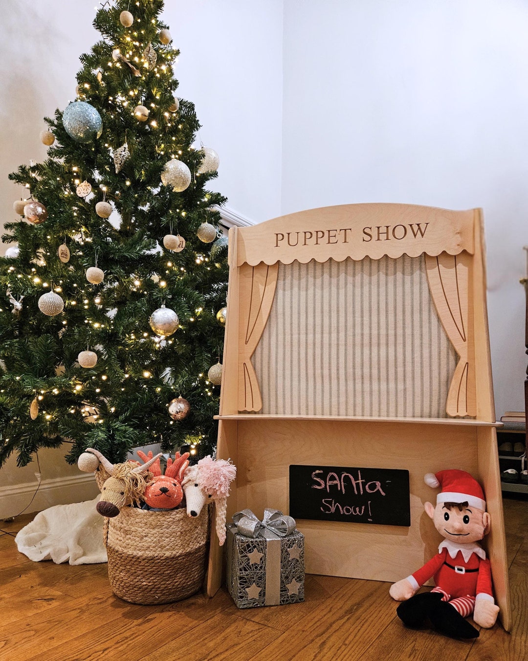 Montessori Wooden Puppet Theatre: Freestanding Multi-purpose Play ...