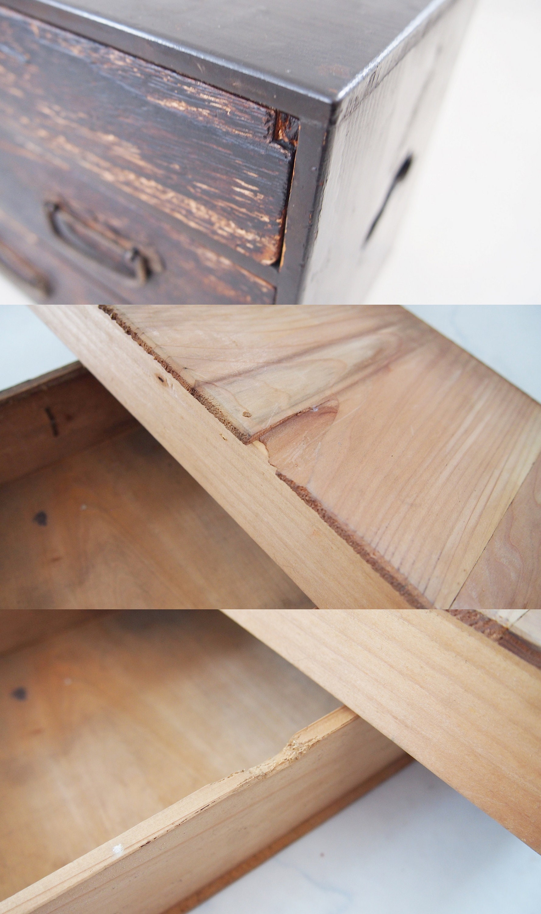 A Japanese Antique Desk Top Chest Tansu, Medichine Box, Oharibako ...