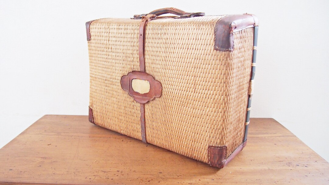 A Japanese Vintage Willow Basket Bag Kori-kaban (travel Bag) - Kimono ...