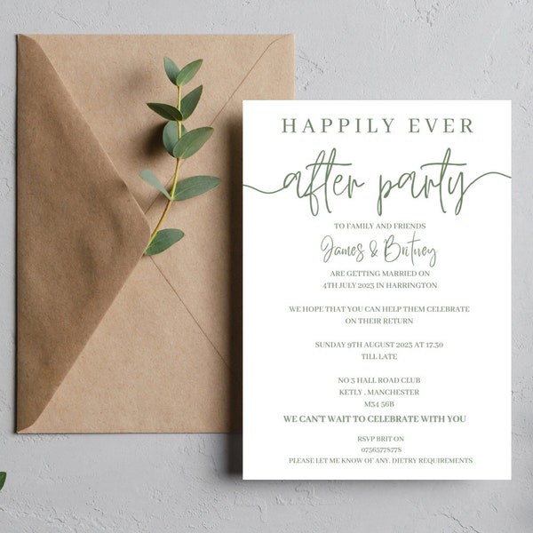 Evening Invite - Etsy UK