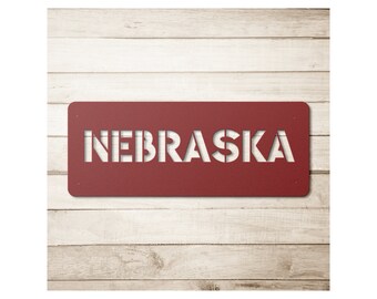 Metal Nebraska Sign - Etsy