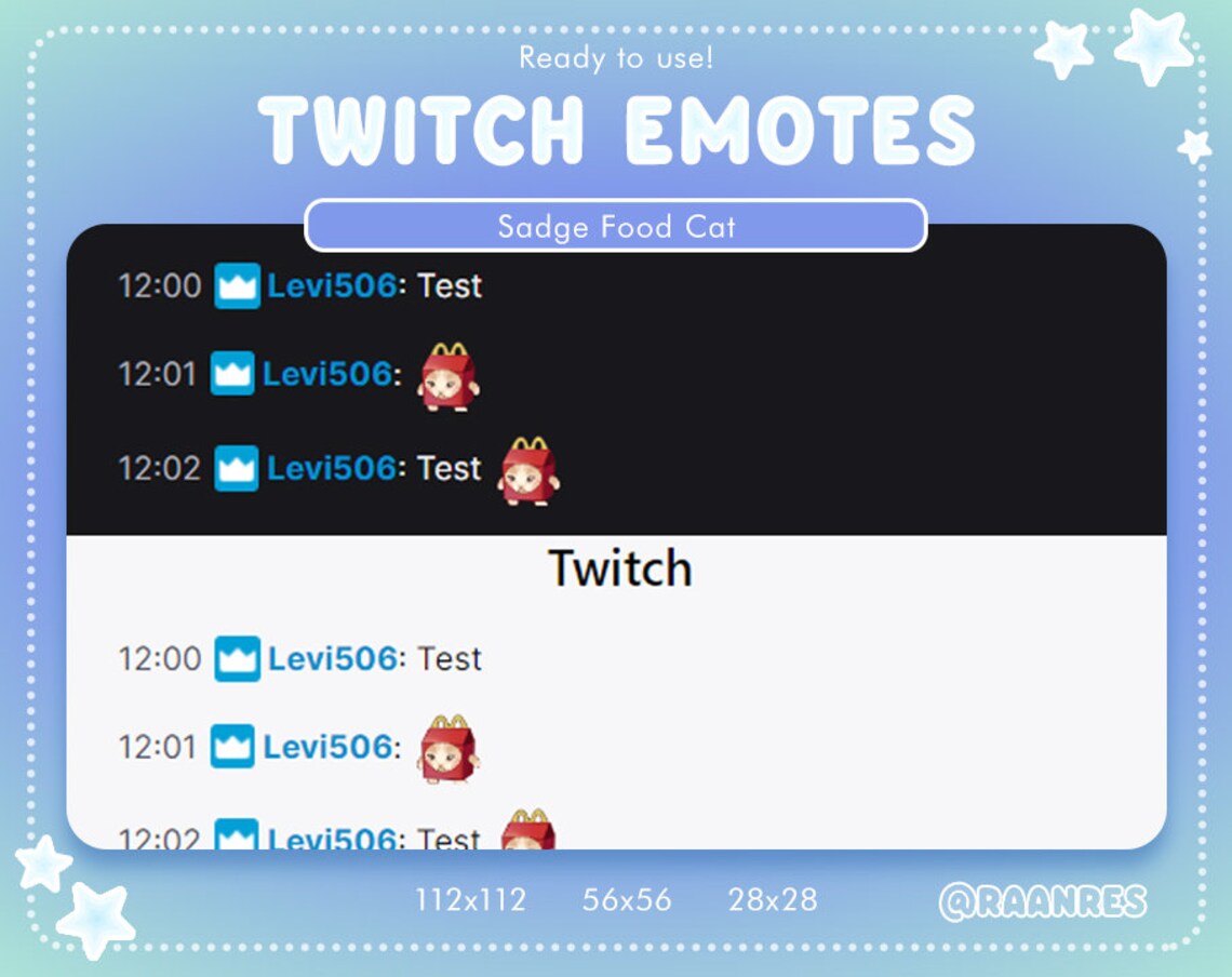 Twitch Sub Emotes Sadge Food Cats | Cute Apple Love| Banana Cry| Mac ...