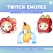 Twitch Sub Emotes Sadge Food Cats | Cute Apple Love| Banana Cry| Mac ...