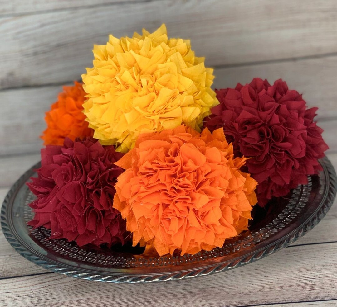 Fall Dough Bowl Filler, Fall Tiered Tray Decor, Fall Rag Balls, Fall ...