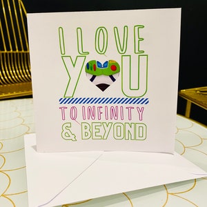 I Love You to Infinity and Beyond Card - Etsy