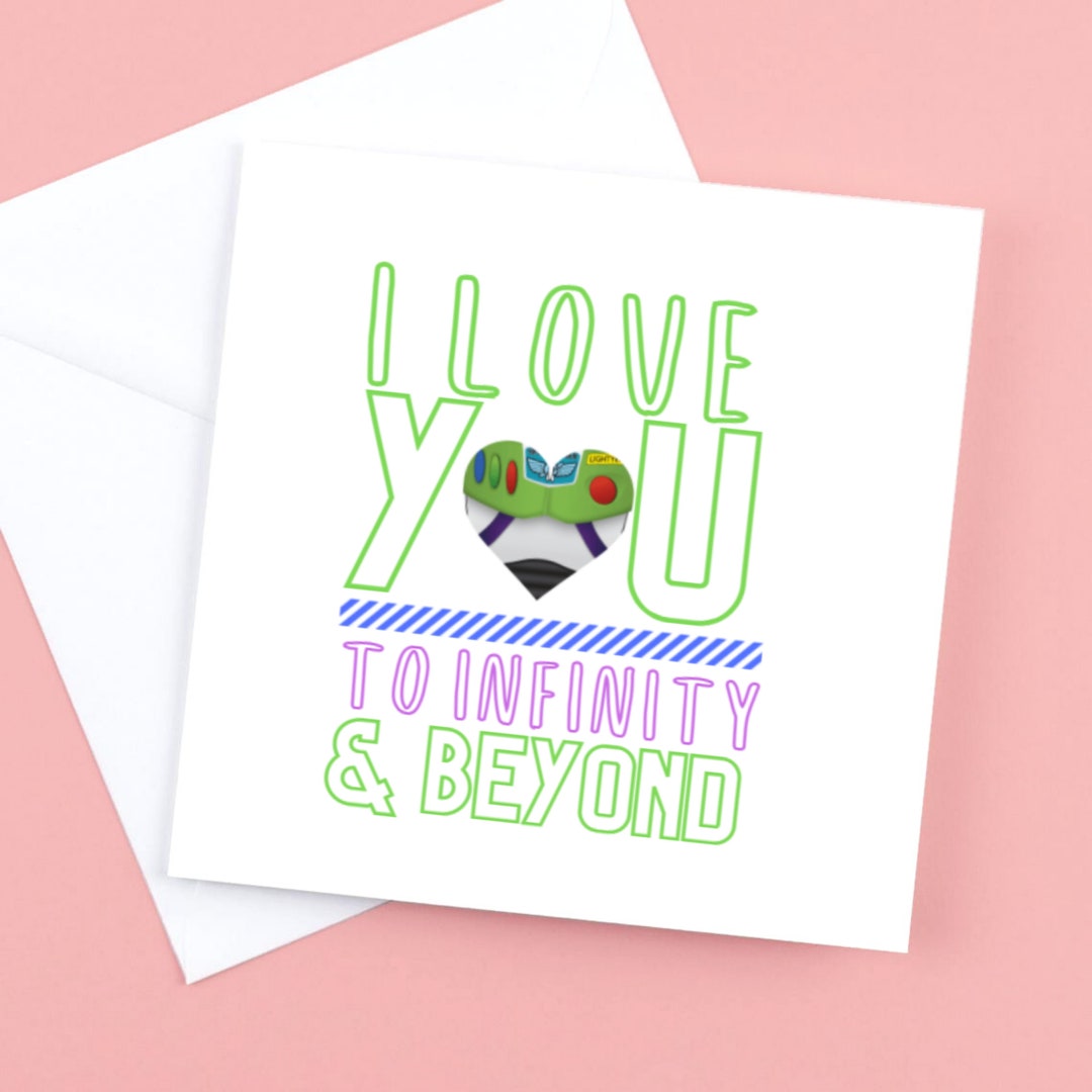 I Love You to Infinity and Beyond Card - Etsy
